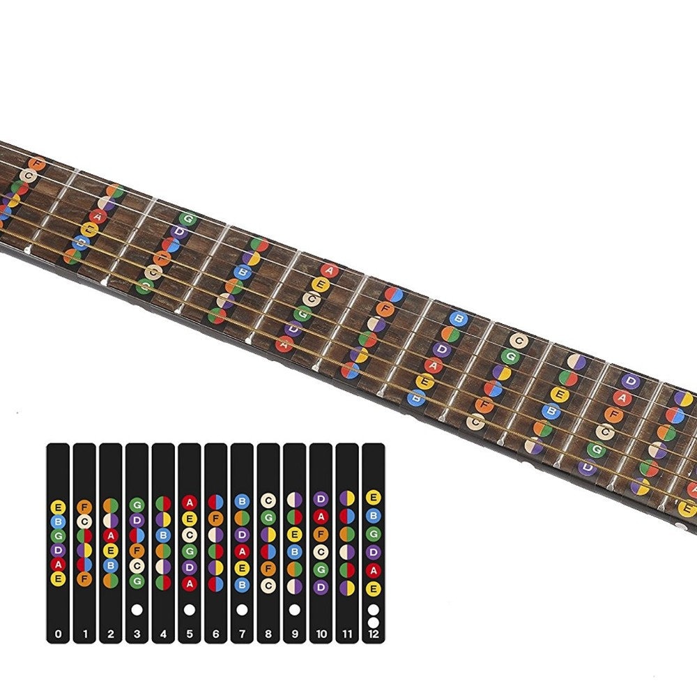 1 PCS Guitar Fretboard Notes Map Labels Sticker Fingerboard Fret Decals ...