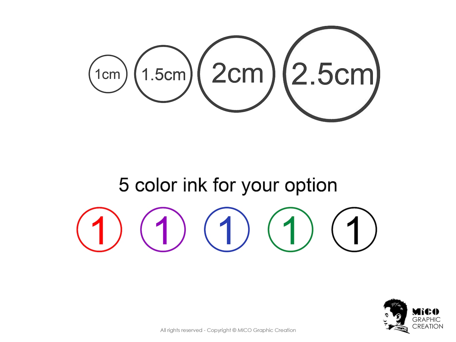 Mini Round Self-inking Circle - 1cm Number and Alphabet Stamp, FREE ...
