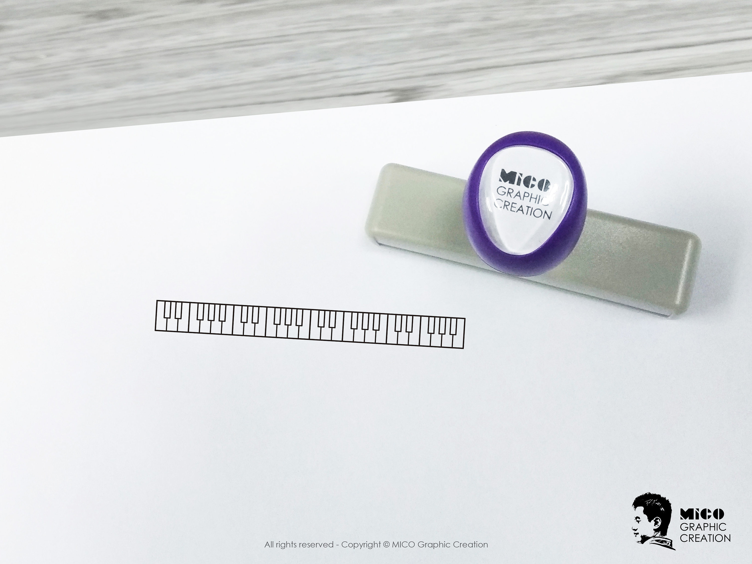 75mm X 8mm Self Ink Stamp, Piano Chord Stamp, Piano Keyboard, Fingering ...