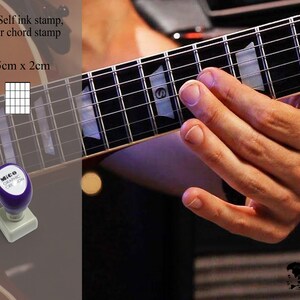 Mini Guitar Chord Self Ink Stamp for Learning Acoustic Guitar, Electric ...