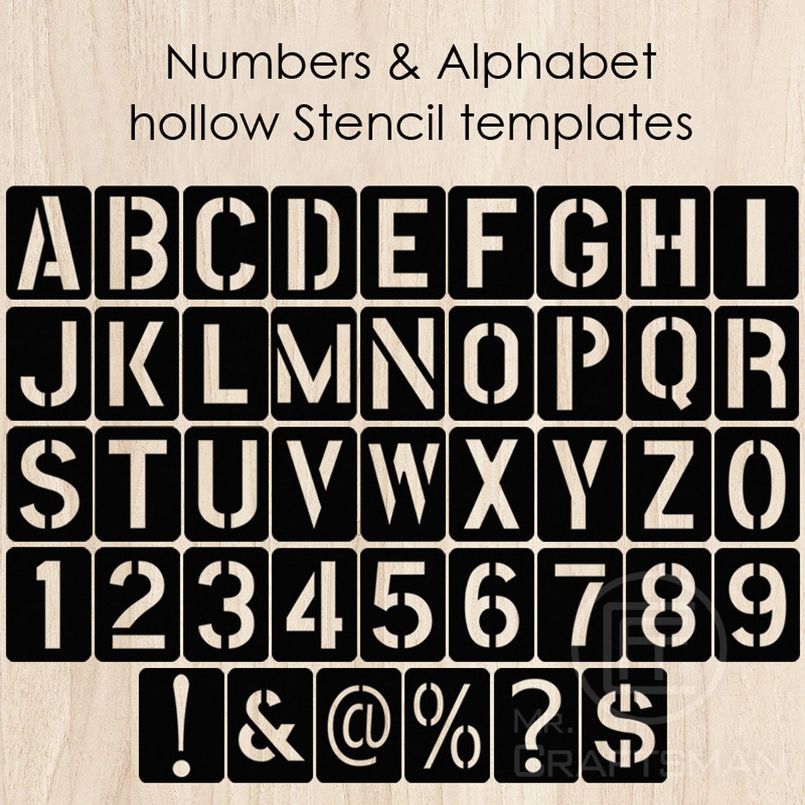 42 Cards Set Numbers & Alphabet Hollow Stencil Templates, Great for DIY ...