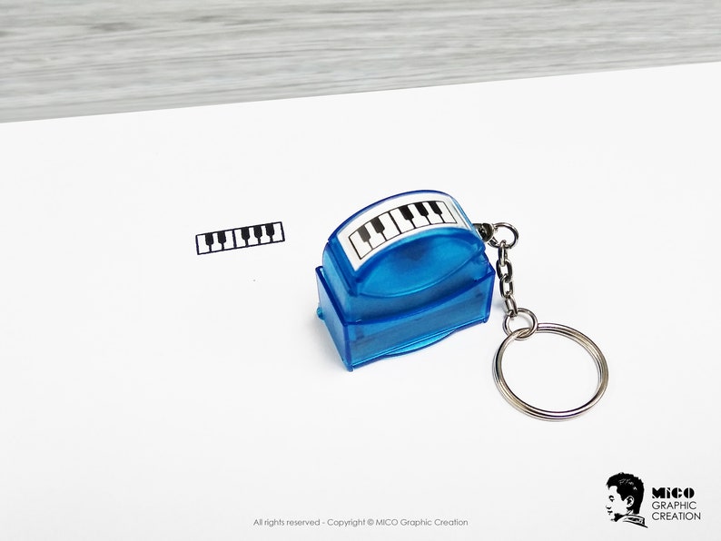 24mm X 7mm Self Ink Stamp Key Chain Piano Chord Stamp Piano - Etsy