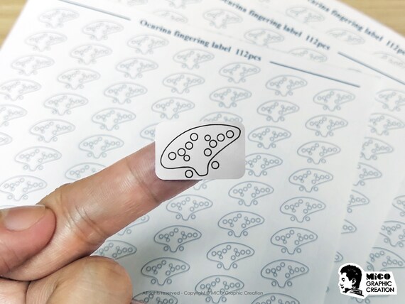 Ocarina Fingering Label Stickers 336pcs/pack for Music | Etsy Hong Kong