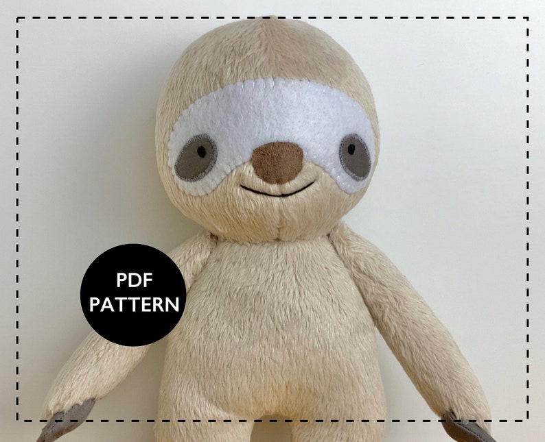 Sloth Sewing Pattern Stuffed Sloth Pattern Sloth Pdf Sewing - Etsy