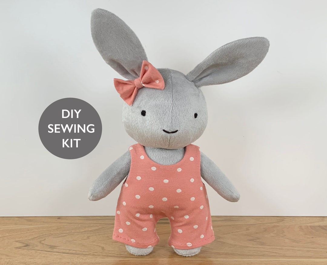 Bunny Rabbit Kit, Easter Bunny Pattern, DIY Craft Kit- Learn to Sew a ...
