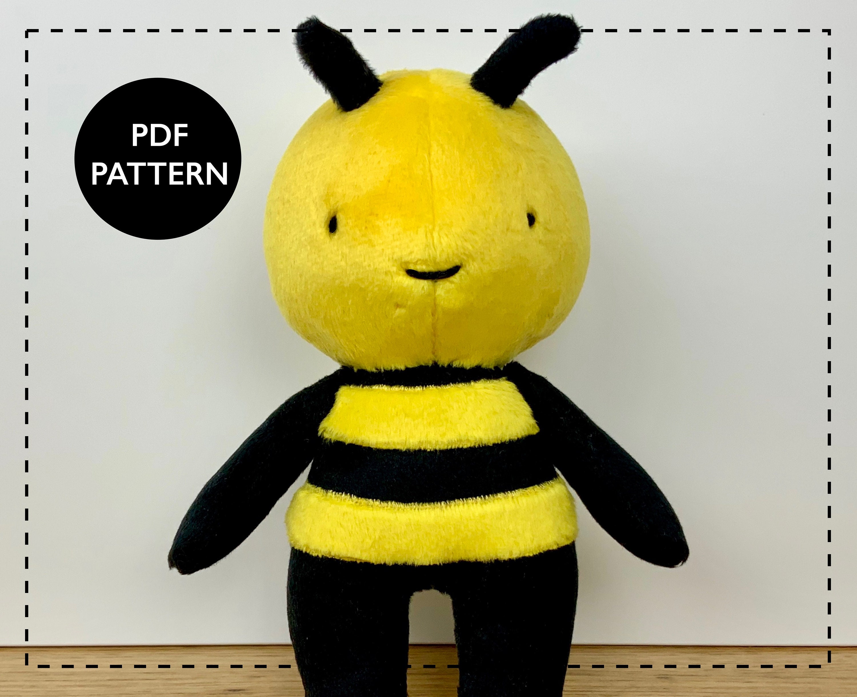 Bumble bee sewing pattern Bee soft toy pattern Bumble bee | Etsy