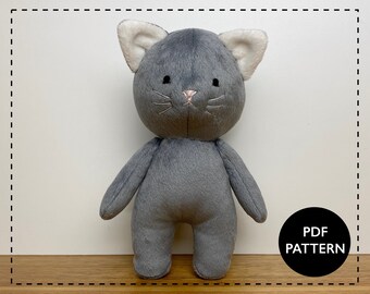 Stuffed Cat Pattern | Etsy