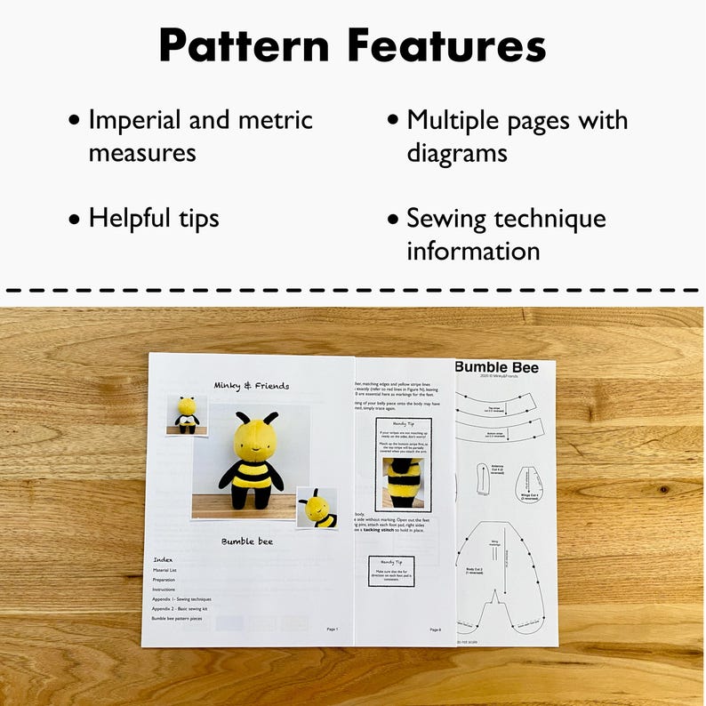 Bumble Bee Sewing Kit, DIY Toy Doll Craft - Etsy