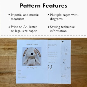 Puppy Dog Sewing Pattern, Plush Dog Pattern, Pup Doll - Sew a Cute Dog ...