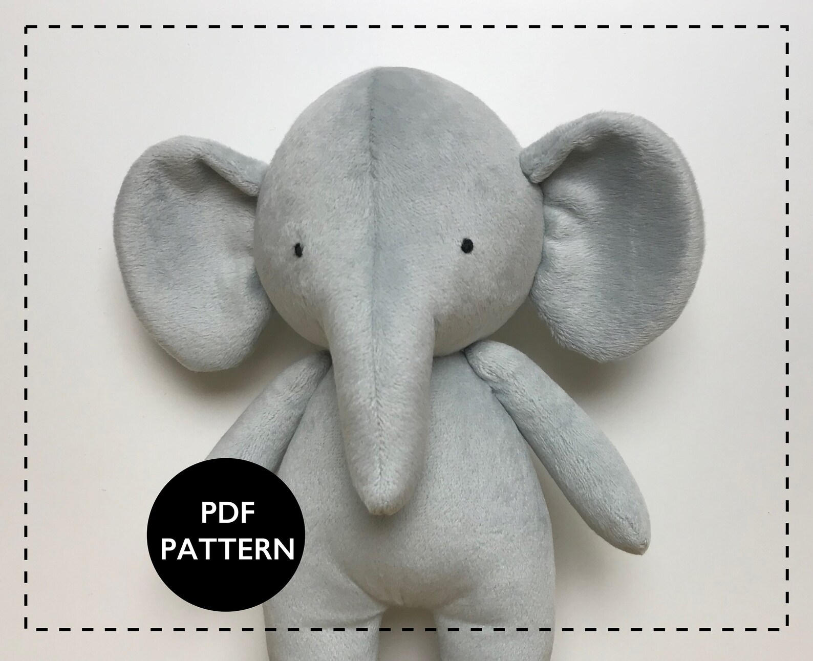 Elephant Sewing Pattern Stuffed Elephant Pattern Sewing - Etsy