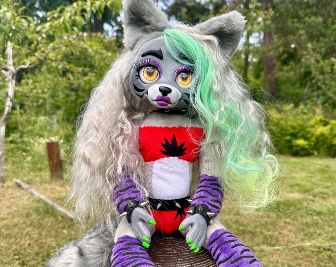 Roxanne Wolf, Wolf Fnaf, Poseable Art Doll - Etsy