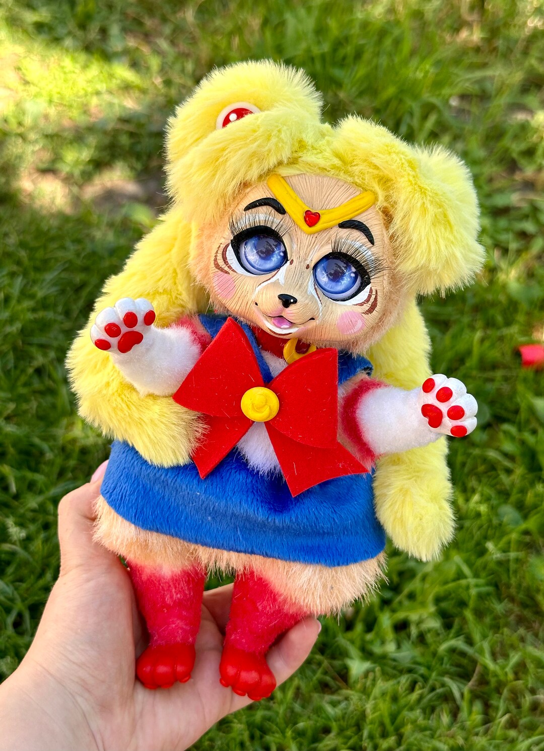 Handmade Poseable Cat Sailor Moon Art Doll - Etsy