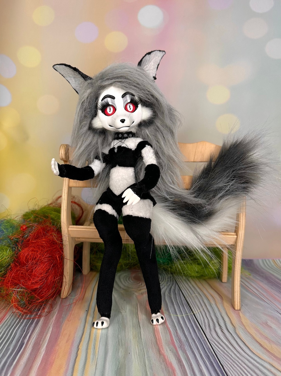 Made to Order! Loona Hellahound, Hellhound Loona From Helluva Boss , Plush Wolf - Etsy