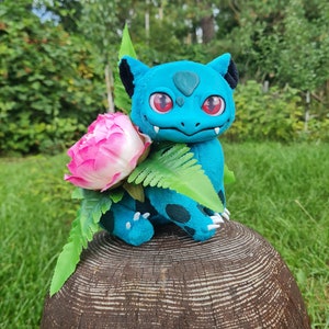 Ivysaur, Pokemon, Plush Ivysaur, Toy Ivysaur, Poseable Art Doll - Etsy