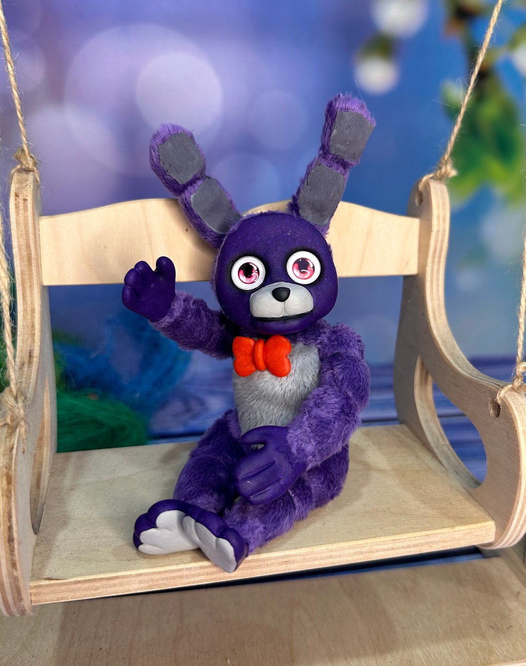 Toy Bonnie Fnaf Plush Bonnie Poseable Art Doll Etsy