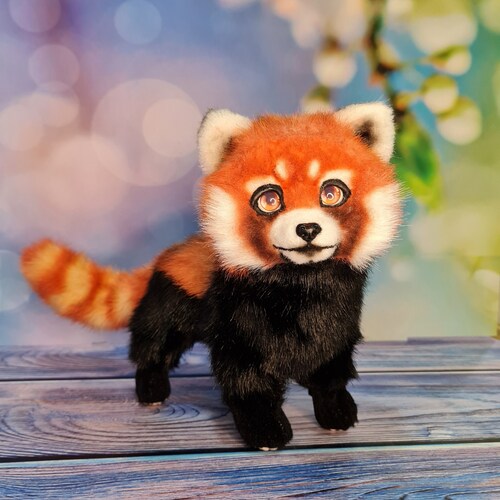 Red Panda Stuffed Toy. Handmade Plush Collectible OOAK - Etsy