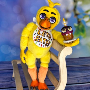 Toy Chica, Fnaf Plush, Poseable Art Doll - Etsy