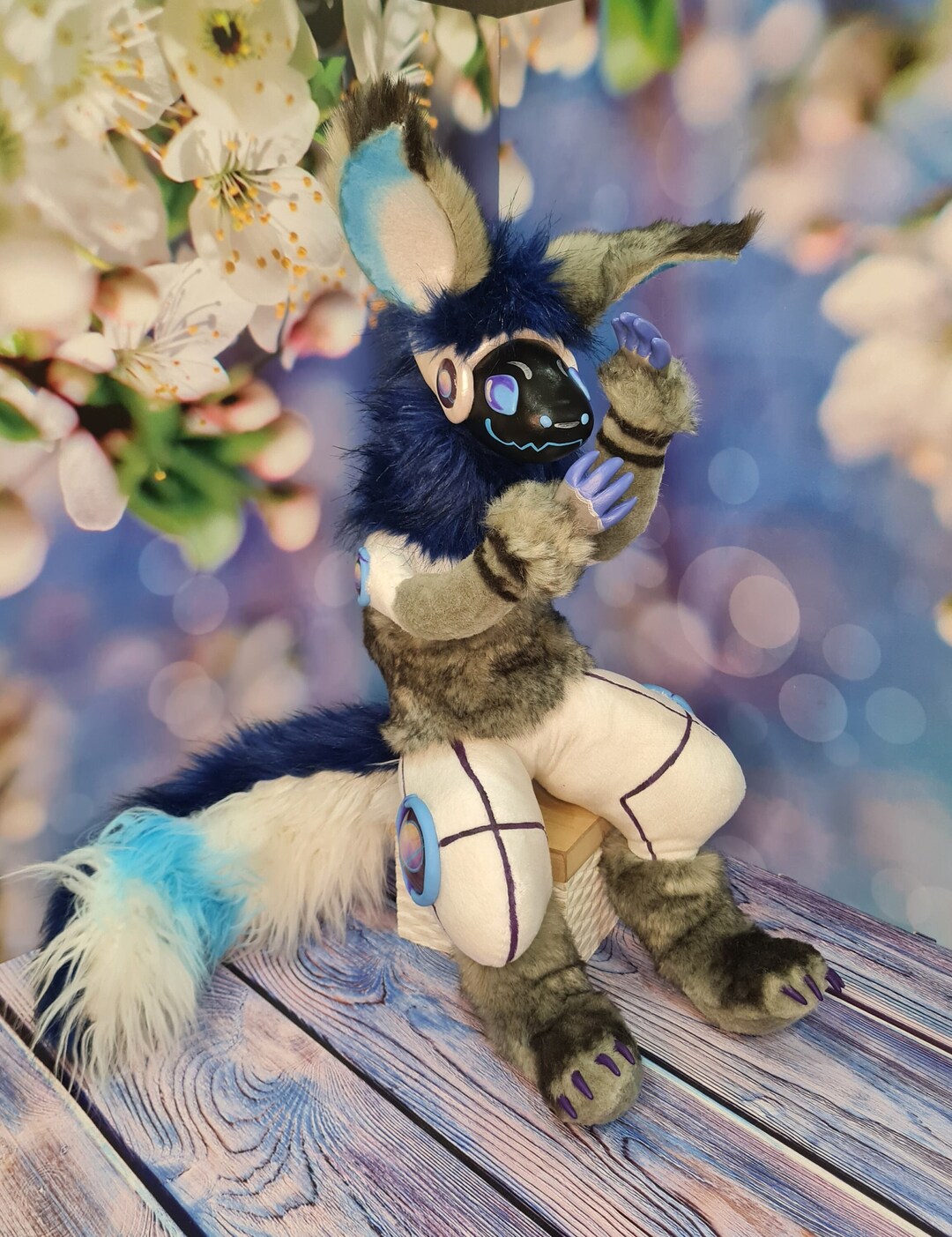 Protogen Toy Plush Proto Poseable Art Doll Protogen - Etsy