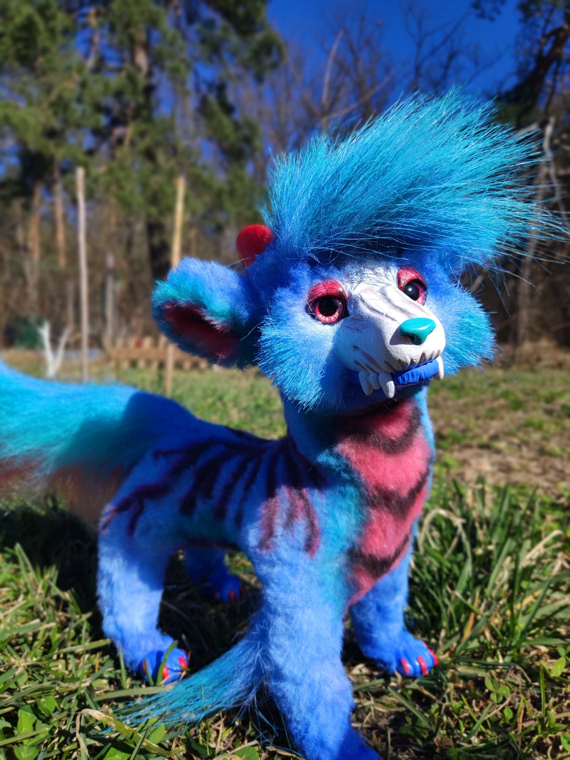 Wolf dragon. Doll fantasy creature toy Posable Art Doll | Etsy