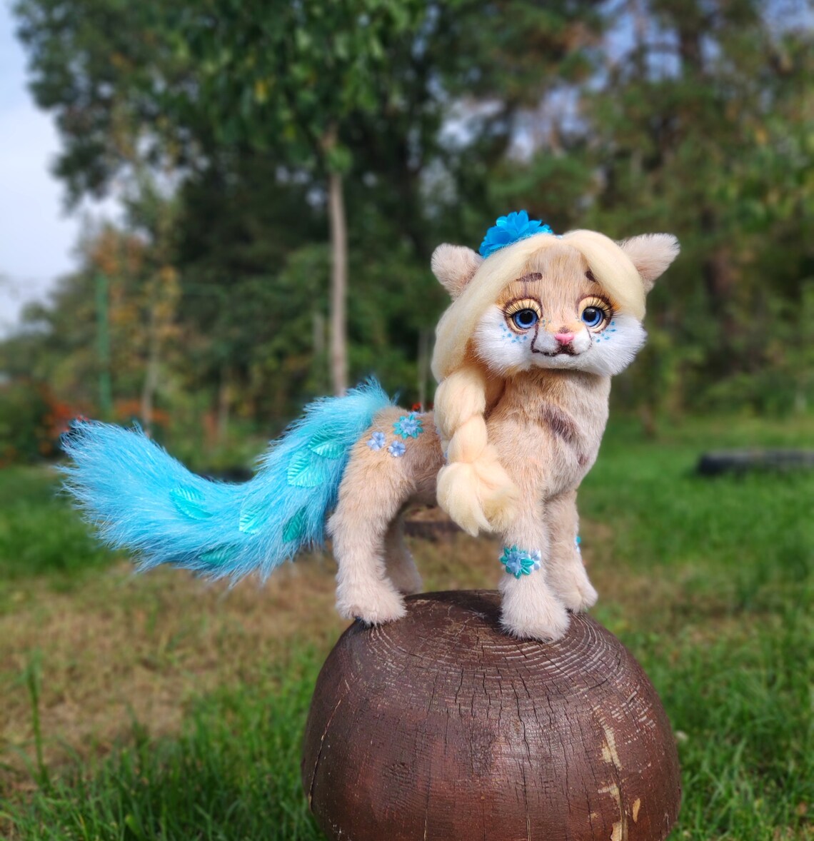 Fantasy Cat Plush Cat Handmade - Etsy