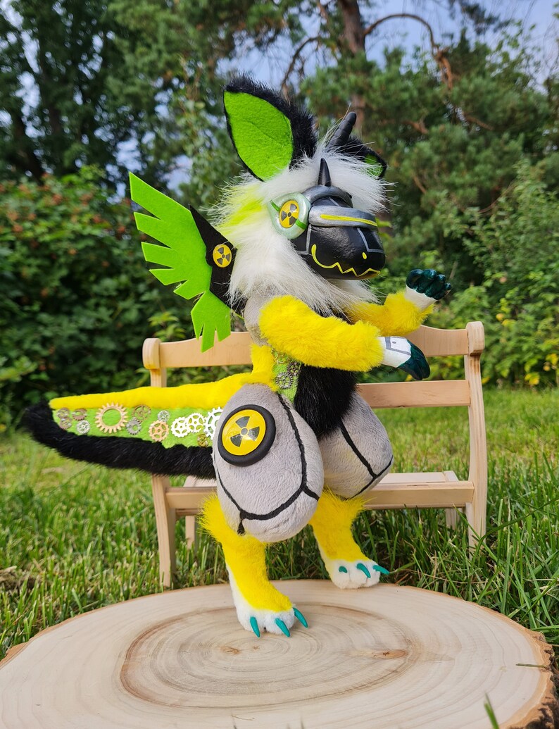 Protogen Green Furry Poseable Art Doll Proto Primagen - Etsy New Zealand