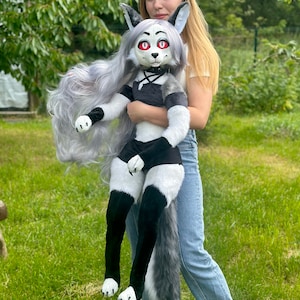 Loona Hellhound Plush, Poseable Art Doll, Handmade - Etsy