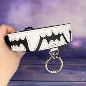 Handcrafted Leather Collar With Teeth, Custom Size - Etsy