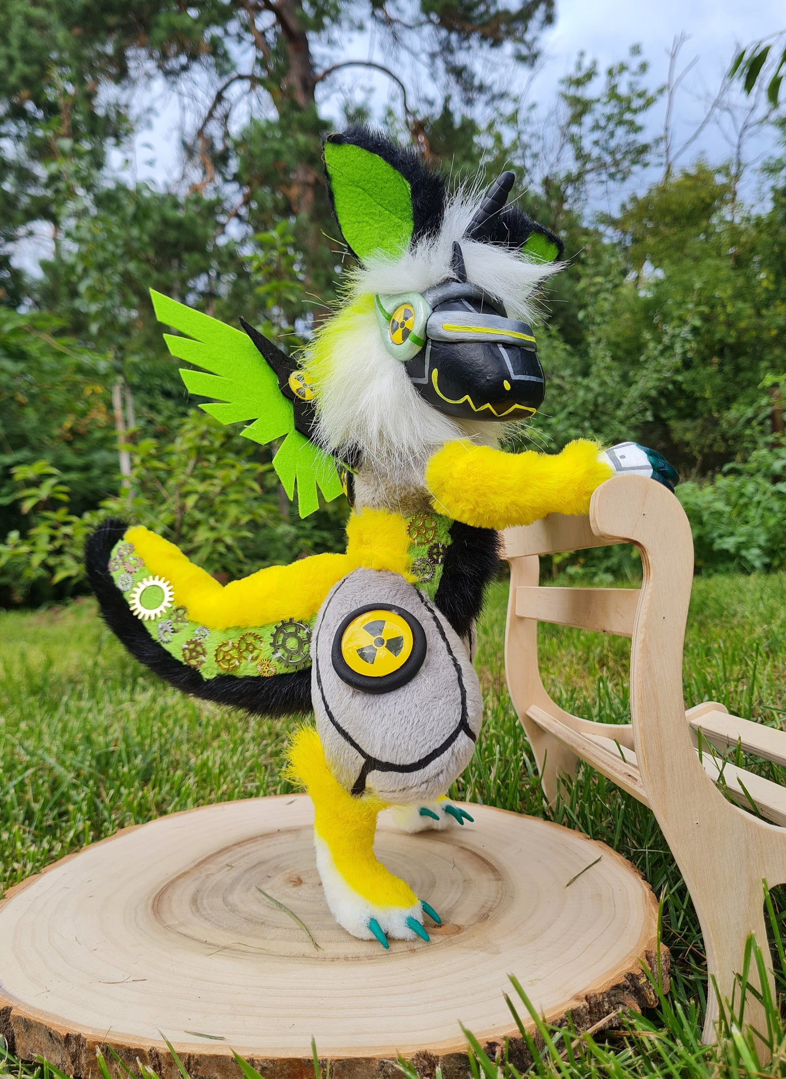 Protogen Green Furry Poseable Art Doll Proto Primagen - Etsy New Zealand