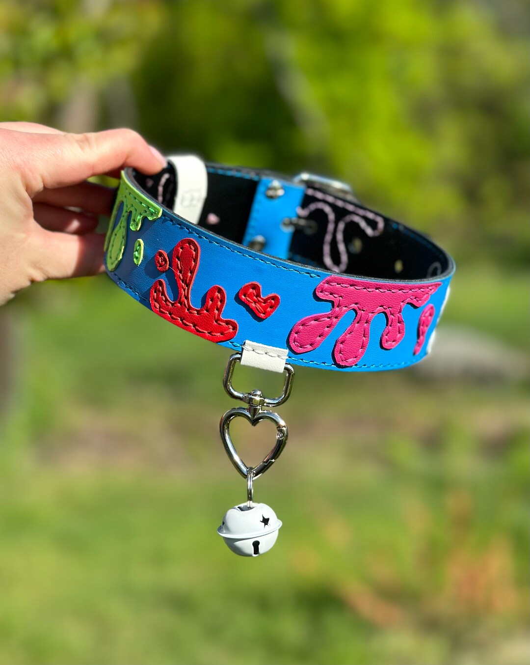 Collar With Colored Spots Furry Collar - Etsy