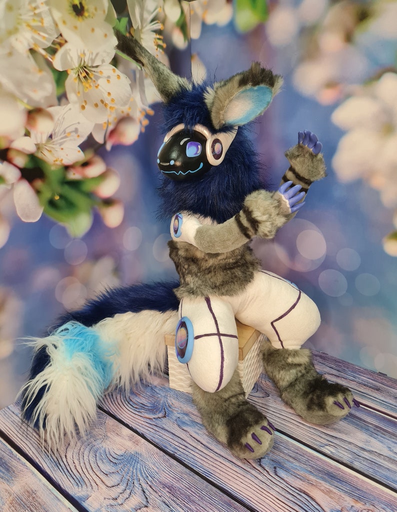 Protogen Toy Plush Proto Poseable Art Doll Protogen - Etsy