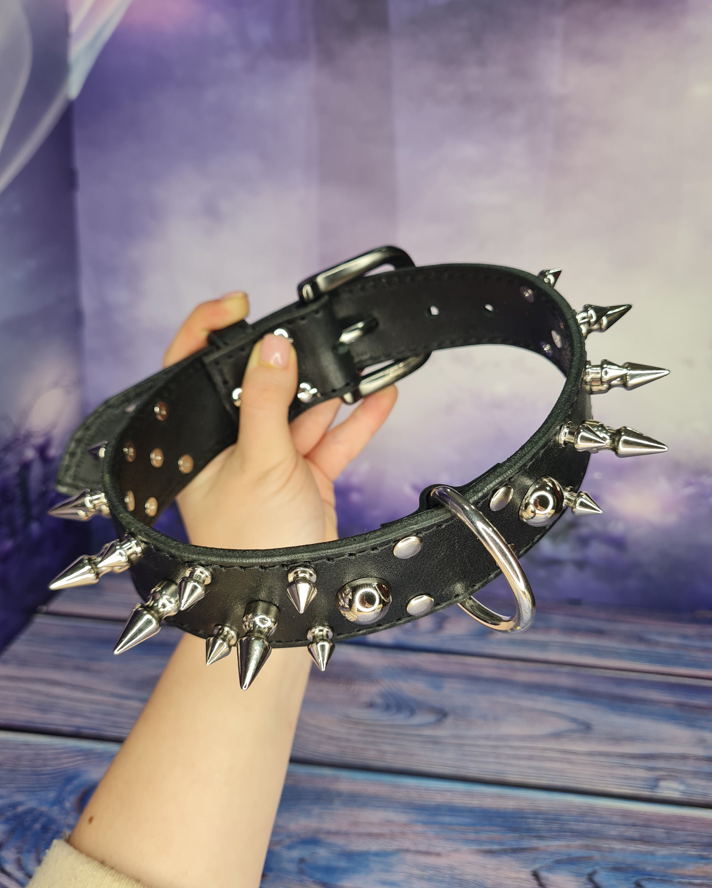 Black Collar Collar Furry Collar Handmade Collar Designer - Etsy