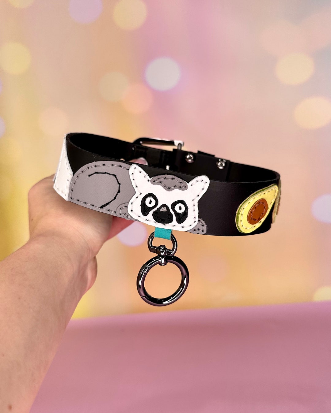 Collar With Lemur, Collar, Furry Collar, Handmade Collar, Designer ...