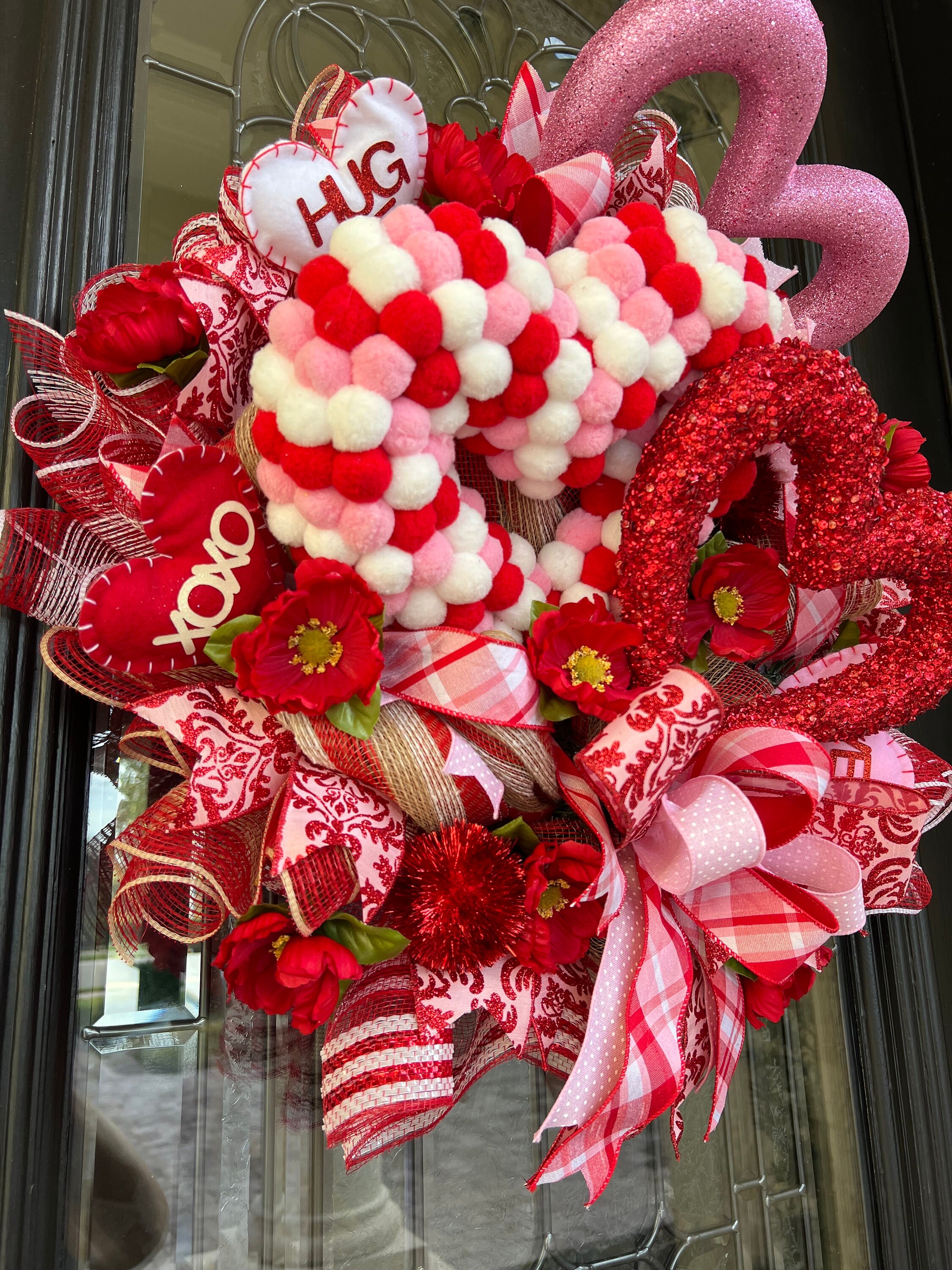 Valentines Day Wreath, Love Wreath, Hearts Wreath, Valentines Day Decor ...
