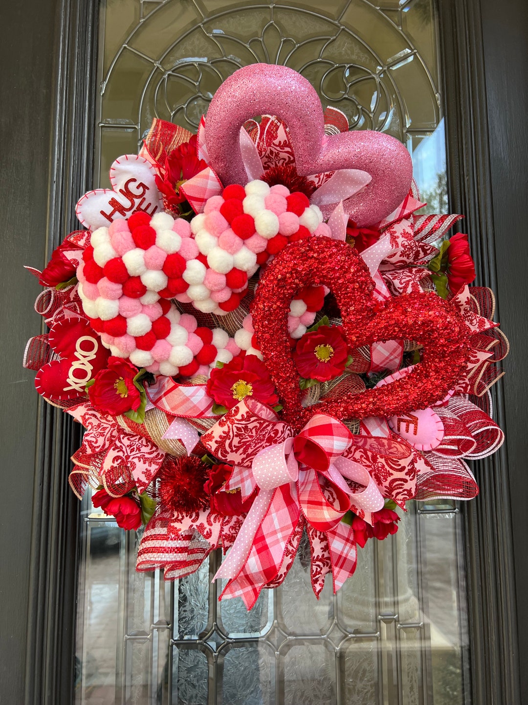 Valentines Day Wreath, Love Wreath, Hearts Wreath, Valentines Day Decor ...