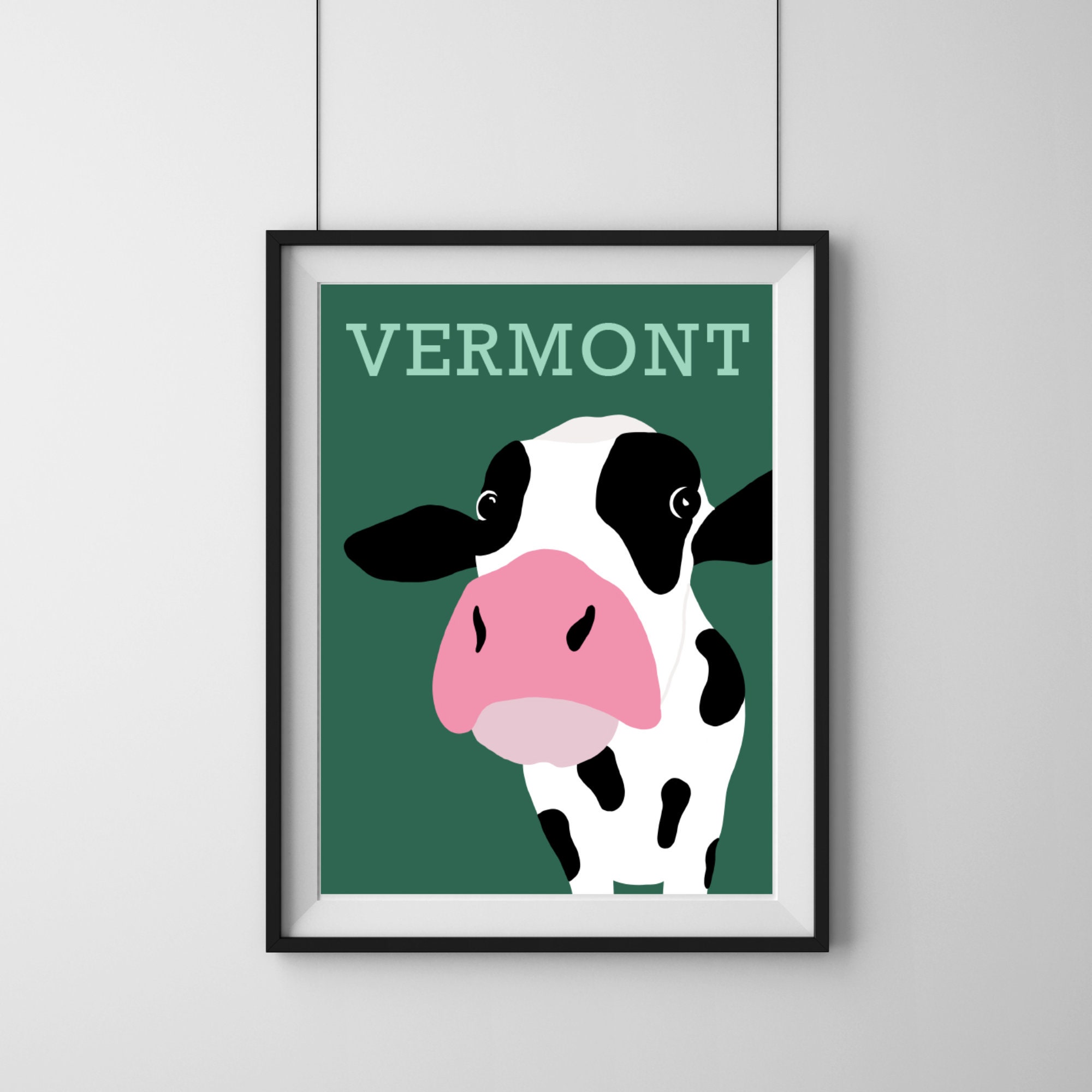 Vermont Cow Print - Etsy