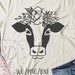 Cow Svg Cow With Flowers Svg Heifer With Flowers Svg Cow | Etsy