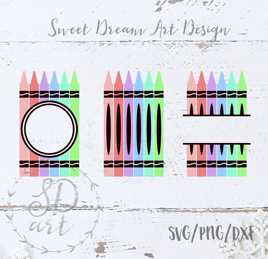Crayons Svg Crayon Monogram Svg Crayon Teacher Svg Crayon - Etsy