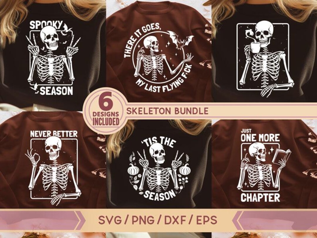 Skeleton Bundle, Skull Skeleton Svg, Skeleton Svg Bundle, Halloween ...