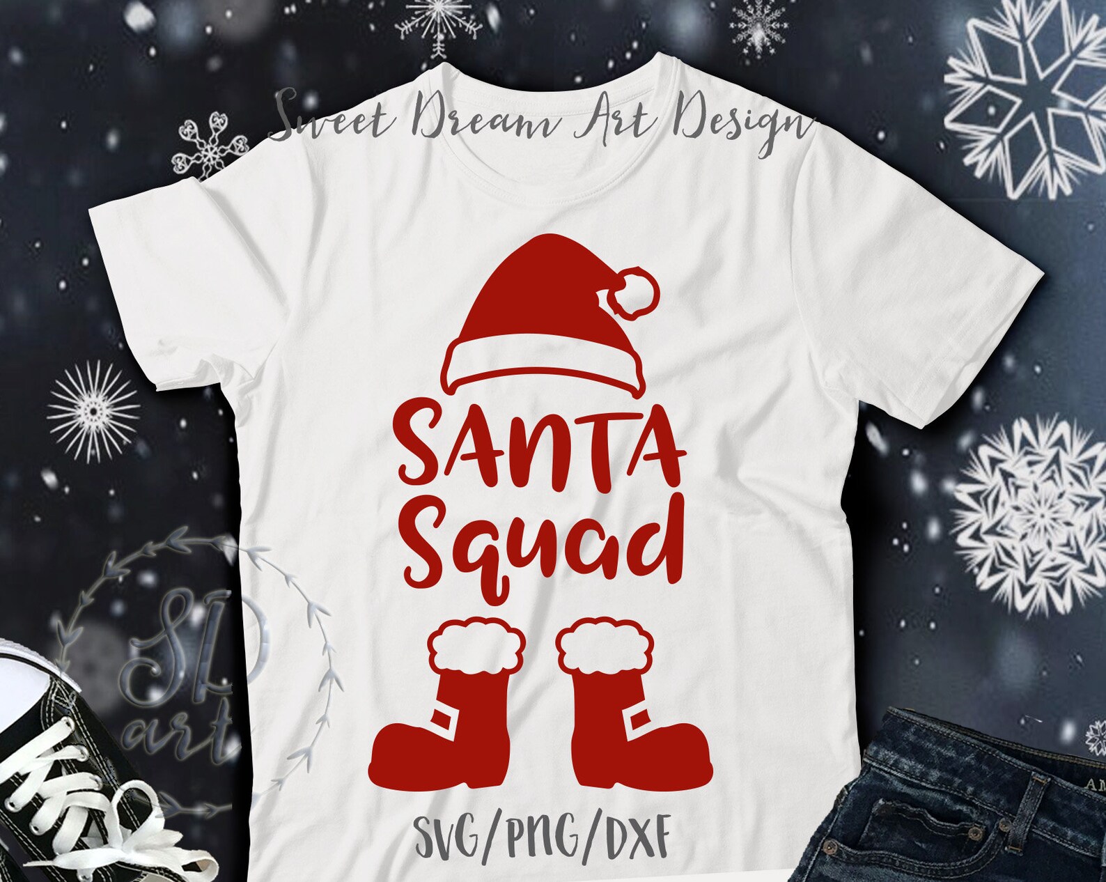 Santa Squad Svg Christmas Svg Santa Svg Santa Hat Svg | Etsy