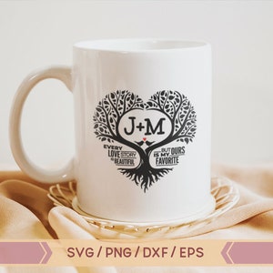 Love Tree Heart SVG, Valentine’s Day SVG, Valentine Love Tree SVG ...