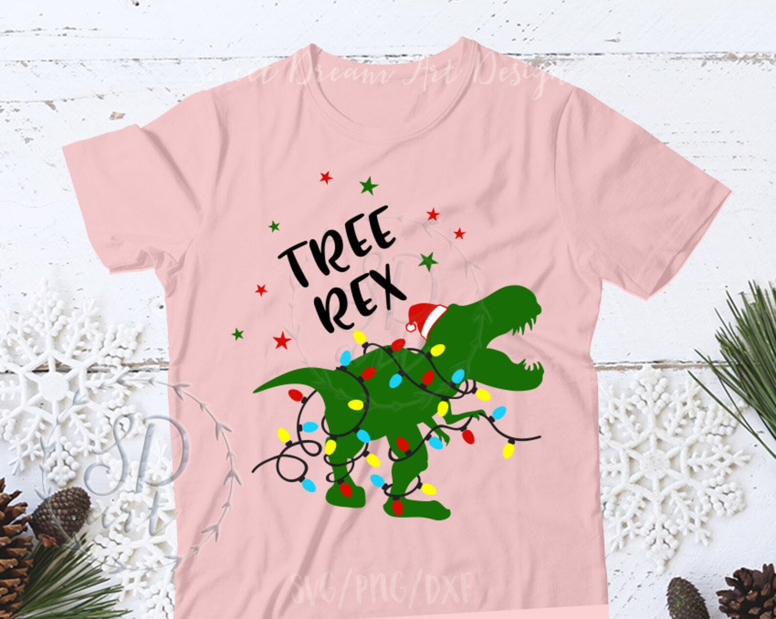 Tree Rex Svg Dinosaur Tree Svg Christmas Dinosaur Svg | Etsy