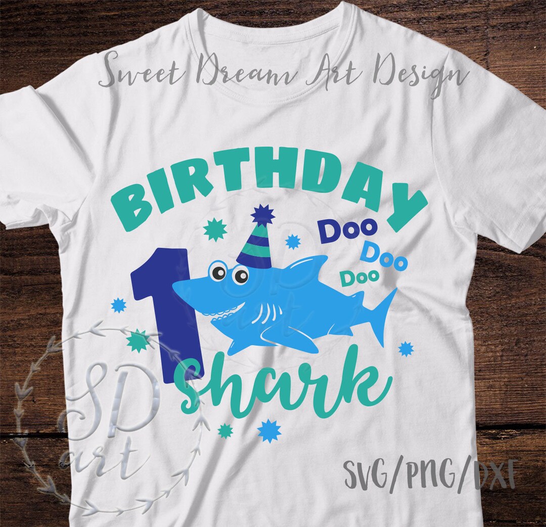 Shark Birthday Svg, Birthday Shark Svg, Baby Shark Svg, First Birthday ...