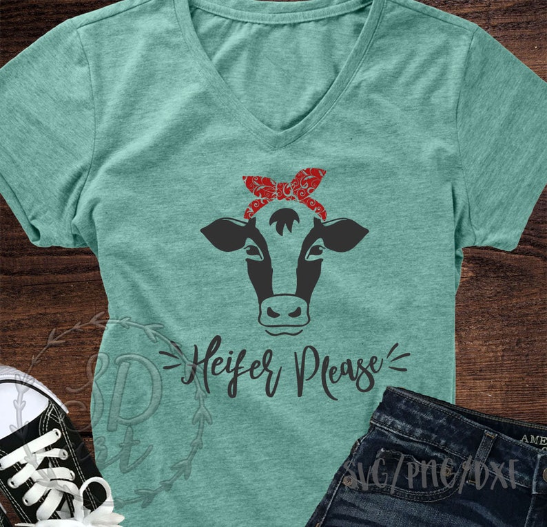 Heifer Please svg Heifer SVG Cow svg Bandana Cow svg Farm | Etsy