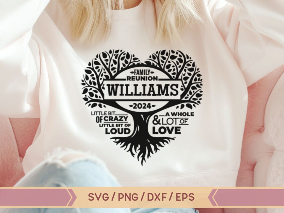 Family Reunion Svg, Family Reunion Heart Tree SVG, Family A Little Bit ...