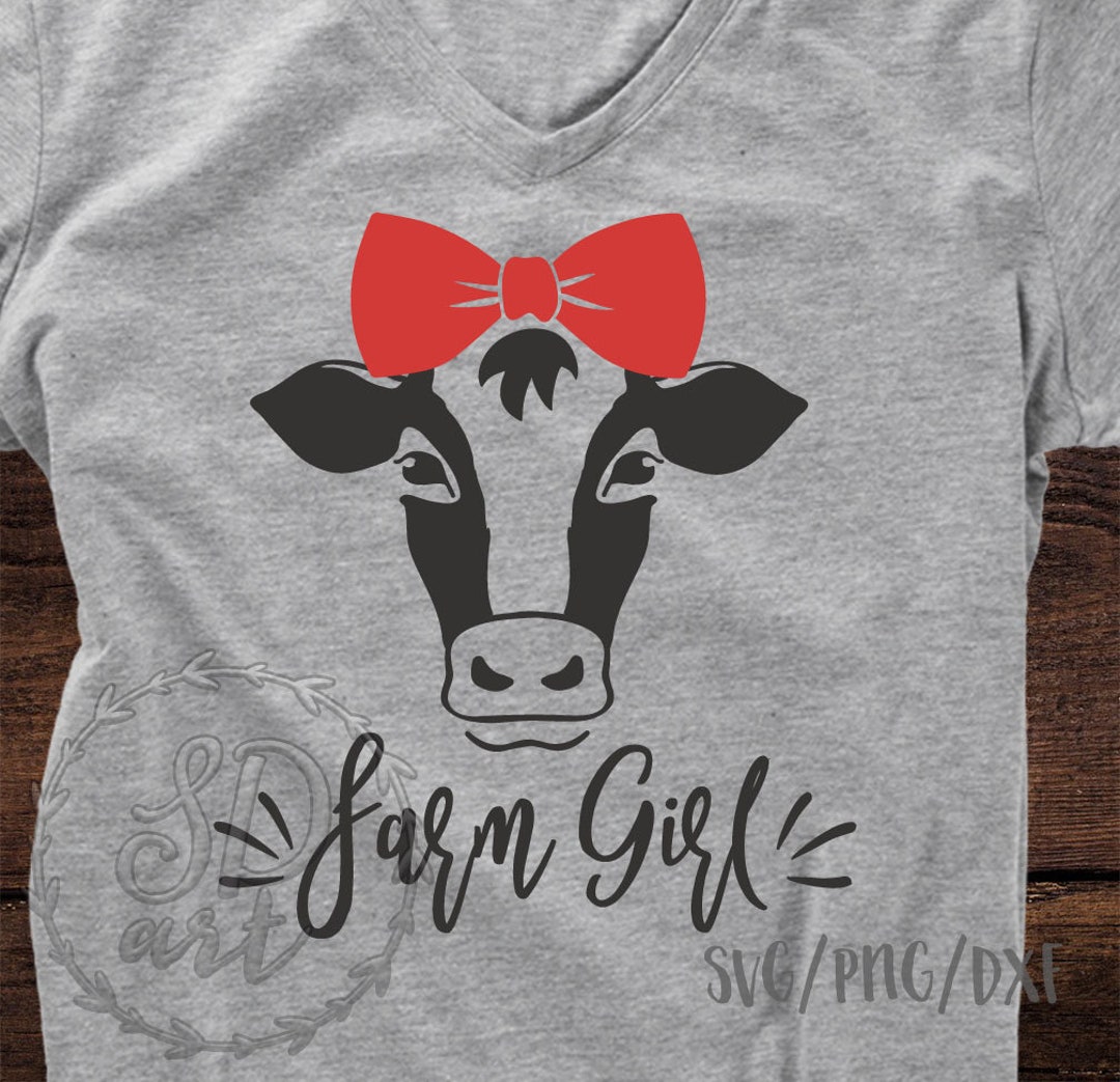 Farm Girl Svg,bandana Heifer Svg,cow Svg,bandana Cow Svg File,farm Svg ...