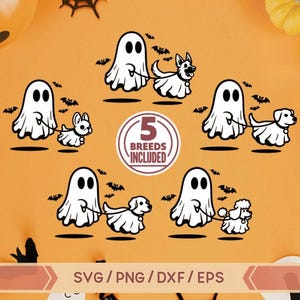 Ghost Walking Dog SVG, Ghost Dog Svg, Dog Ghost Svg, Halloween Ghost ...