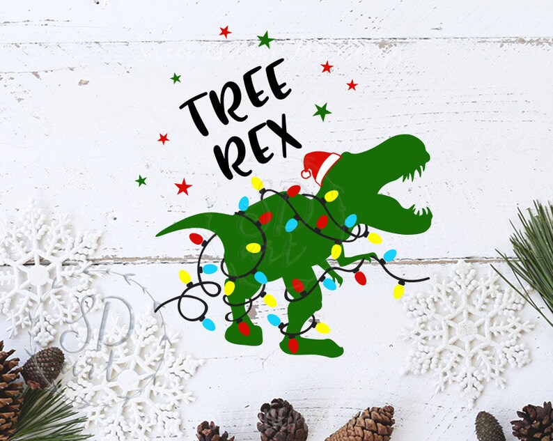 Tree Rex Svg Dinosaur Tree Svg Christmas Dinosaur Svg | Etsy