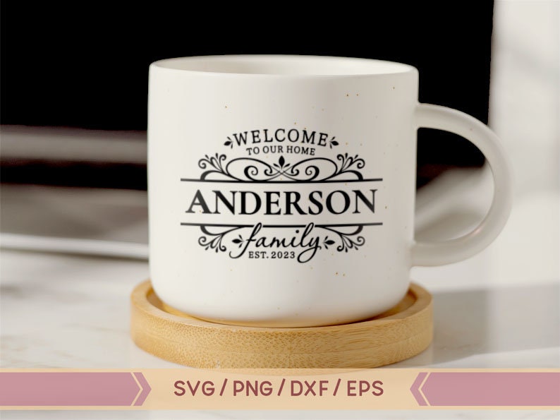 Welcome to Our Home SVG, Family Name Sign,split Monogram SVG, Welcome ...