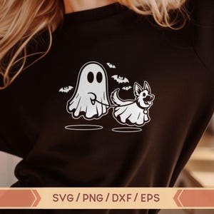 Ghost Walking Dog SVG, Ghost Dog Svg, Dog Ghost Svg, Halloween Ghost ...