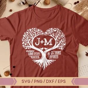 Love Tree Heart SVG, Valentine’s Day SVG, Valentine Love Tree SVG ...
